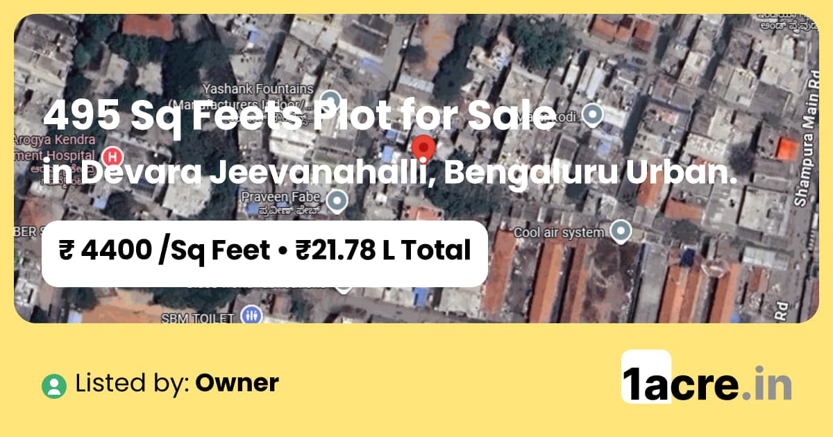 55 Sq Yards Plot for Sale in Devara Jeevanahalli, Bengaluru Urban ...