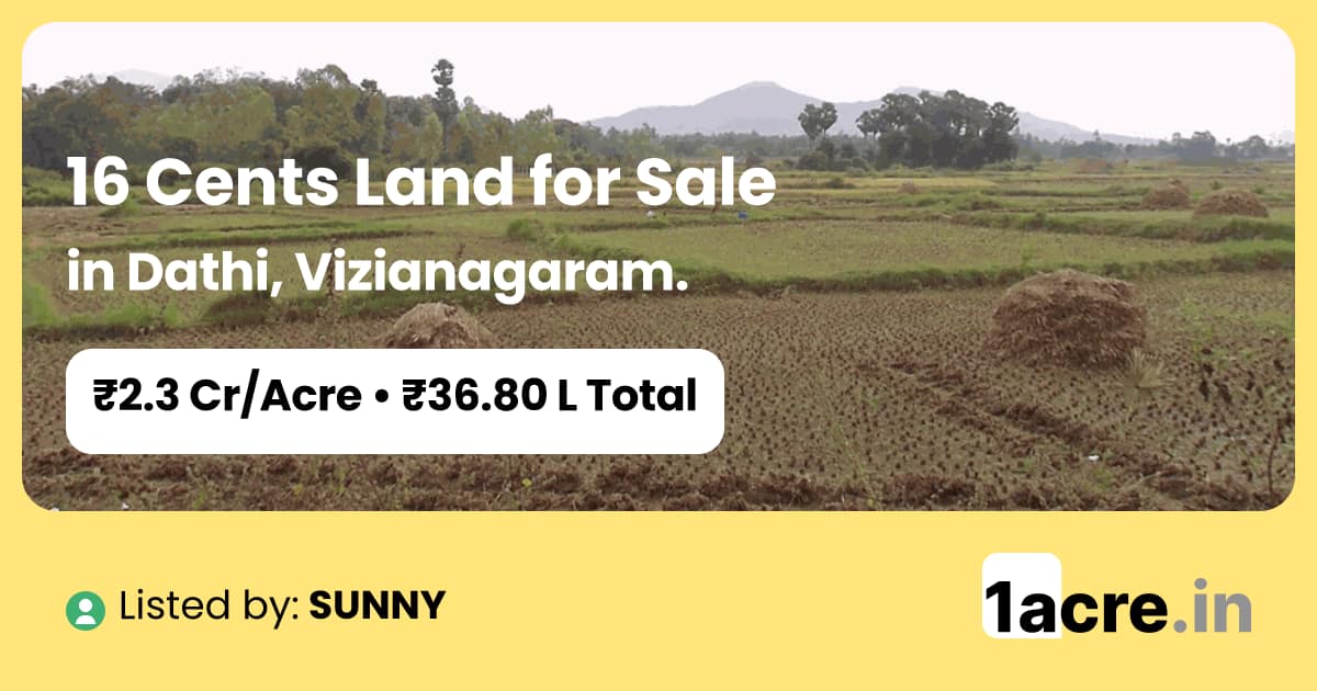 0.16 Acres Land for Sale in Dathi, Vizianagaram | 1acre.in